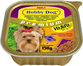 HobbyDog Krmivo pro psy jehněčí s mrkví 150g