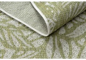 Dywany Luszczow Kusový koberec SISAL SION Listy, tropický 22128 ecru / zelená Rozměr koberce: 200 x 290 cm