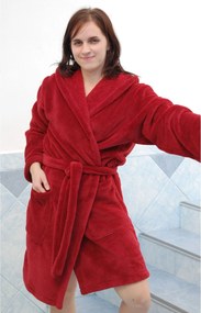 Dámský krátký župan Vestis Lilly s kapucí, smetanový 3019 - smetanová - XXL