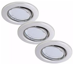 Briloner 7221-039 - SADA 3x LED Koupelnové svítidlo 1xGU10/3W/230V stříbrná