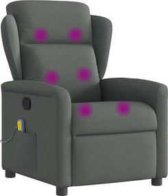 vidaXL Masážní polohovací křeslo textil [4015587] Barva: tmavě hnědá