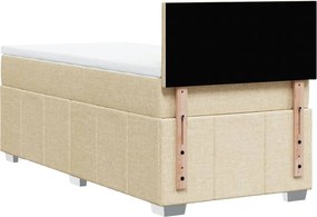 Box spring postel s matrací krémová 90x200 cm textil 3286949