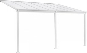 Zahradní hliníková pergola s polykarbonátem 4 x 3 m Goleto 4000W bílá