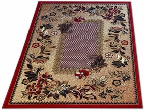 Vintage červený koberec do obýváku Šířka: 200 cm | Délka: 300 cm