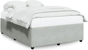 Rám postele bez matrace světle šedý 160 x 200 cm samet 3285018