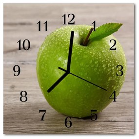 Nástenné skleněné hodiny jablka