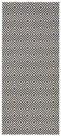 Černo-bílý venkovní koberec NORTHRUGS Karo, 80 x 200 cm