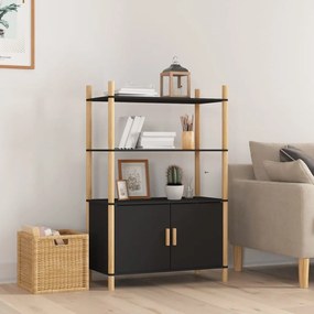 Skříň highboard černá 80x40x121 cm ompozitní dřevo