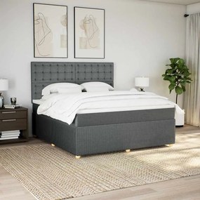 Box spring postel s matrací tmavě šedá 180x200 cm textil 3294450