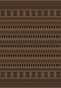 BE Koberec Eqos 0002 BROWN - hnědý obdélníkový Rozměr: 40x60 cm