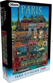GIBSONS Puzzle Pohled na Paříž / 500 dílků / 34 x 48 cm