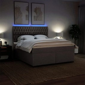 Box spring postel s matrací taupe 180x200 cm textil 3292878