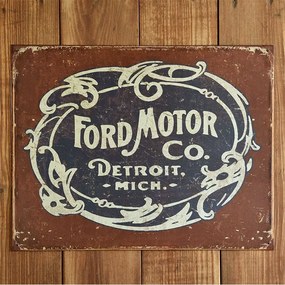 Plechová cedule Ford - Historic Logo 32 cm x 40 cm