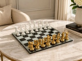 Luxusní šachová sada Chess Bronze & White – 60*15*60 cm