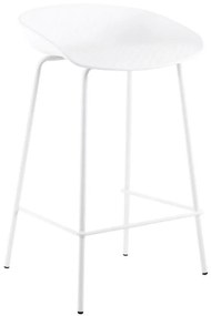 Bílá plastová barová židle Somcasa Netta 74 cm