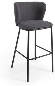 Tmavě šedá barová židle 102 cm Ciselia – Kave Home
