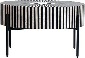Designový konferenční stolek Ilissa 64 cm černo-bílý