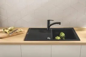 Grohe QuickFix Start - Dřezová baterie s výsuvnou sprškou matná černá