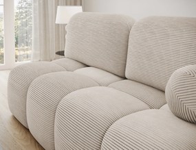 Pohovka Nuwia s funkcí spaní a úložným prostorem, bílá bouclé