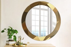 Kulaté dekorativní zrcadlo Zlatá abstrakce fi 70 cm