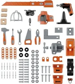 SMOBY Pracovní dílna Black+Decker s jeřábem / 85 dílů příslušenství /