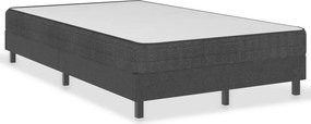 Postel boxspring šedá textil 120 x 200 cm 287455