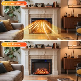 Costway 1500 W elektrický krb s vytápěním a dálkovým ovládáním a ochranou proti