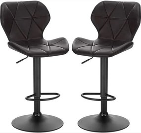 Barové stoličky s područkami a opěradlem antracit 360, sada 2 ks