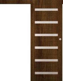 posuvné interiérové dveře na stěnu vasco doors EVORA model 5 Průchozí rozměr: 60 x 197 cm, Orientace dveří: Pravé dveře, Dekor: Dub Viking