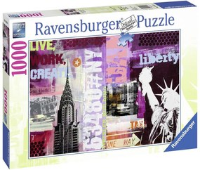 RAVENSBURGER Puzzle New York koláž 1000 dílků 70x50cm skládačka 2419613