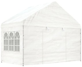 vidaXL Altán se střechou bílý 4,08 x 2,23 x 3,22 m polyethylen