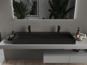 Mexen Ava umývadlo na desku z konglomerátu 2/O 120 x 46 cm, černé - 23011272