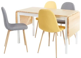 Set jídelního stolu Brisbane a čtyř jídelních židlí Lissy – Bonami Essentials