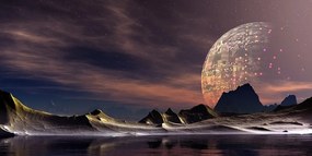 Obraz futuristická planeta - 120x60 cm