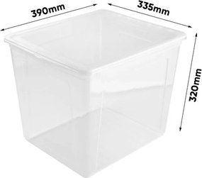 Keeeper Úložný box s víkem (má 2 funkce) BEA Clearbox 30L, 39 x 33,5 x 32 cm