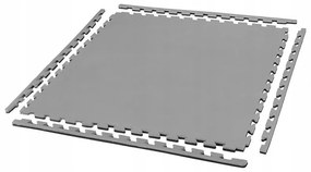 Pěnová podložka na podlahu 100x100x4 cm SPRINGOS TATAMI černo-šedá