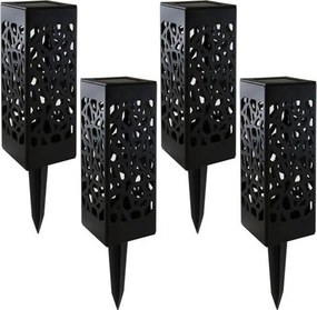 Verk Group Zahradní lampa solární dekorativní sada 4 kusů soumrakový senzor