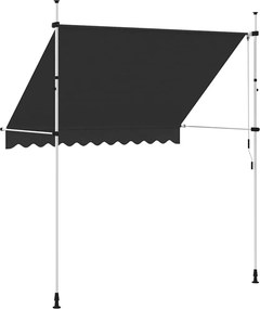 Ručně zatahovací markýza 250 cm antracitová 143689