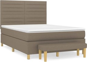 Box spring postel s matrací taupe 140x200 cm textil 3137241
