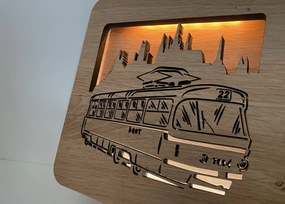 Li-Go "Tramvaj" lampa 19x19 cm provedení povrchu: dub