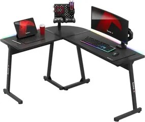 Huzaro Hero 6.0 RGB černá / Rohový herní stůl / 112 x 147 cm / pravá i