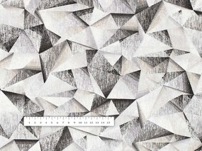 Biante Velký dekorační čtvercový ubrus Porto PRT-008 Šedo-béžové krystaly 150x150 cm