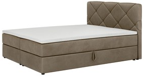 Kontinentální postel 160x200 cm Karum Comfort (světlohnědá) (s roštem a matrací). 1056034