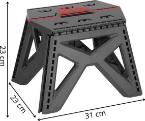 Skládací stolička SPRINGOS STAX šedá