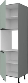 ARIA sa | vysoká skříňka 60 DP-215 2F na vestavnou troubu | 60 cm | ANTI FINGERPRINT povrch | antracit/aquamarine