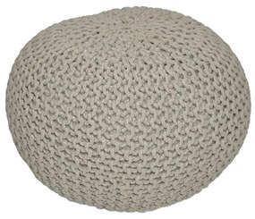 Pletený taburet GOBI 1 bavlna hnědo-šedá