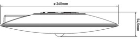 LED Venkovní stropní svítidlo se senzorem VISTA LED/15W/230V pr. 26 cm IP54 bílá