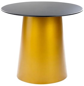 Kovový boční stolek černý/ zlatý KERANG Beliani