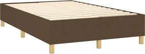 Box spring postel s matrací tmavě hnědá 120x200 cm textil 3142324
