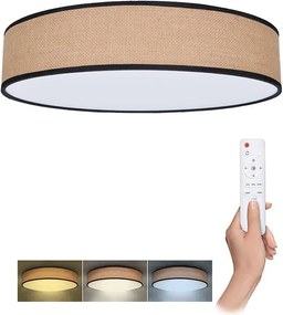 LED stropní světlo s dálkovým ovládáním Brownie nastavitelné - průměr 50 cm, hnědá